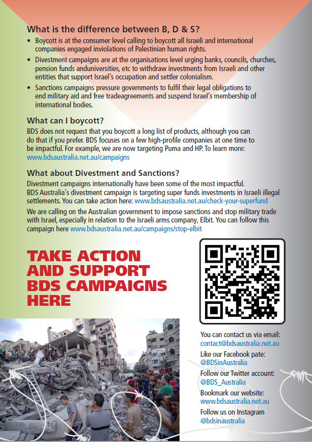 Download leaflets | Boycott, Divestment and Sanctions Australia (BDS Australia)